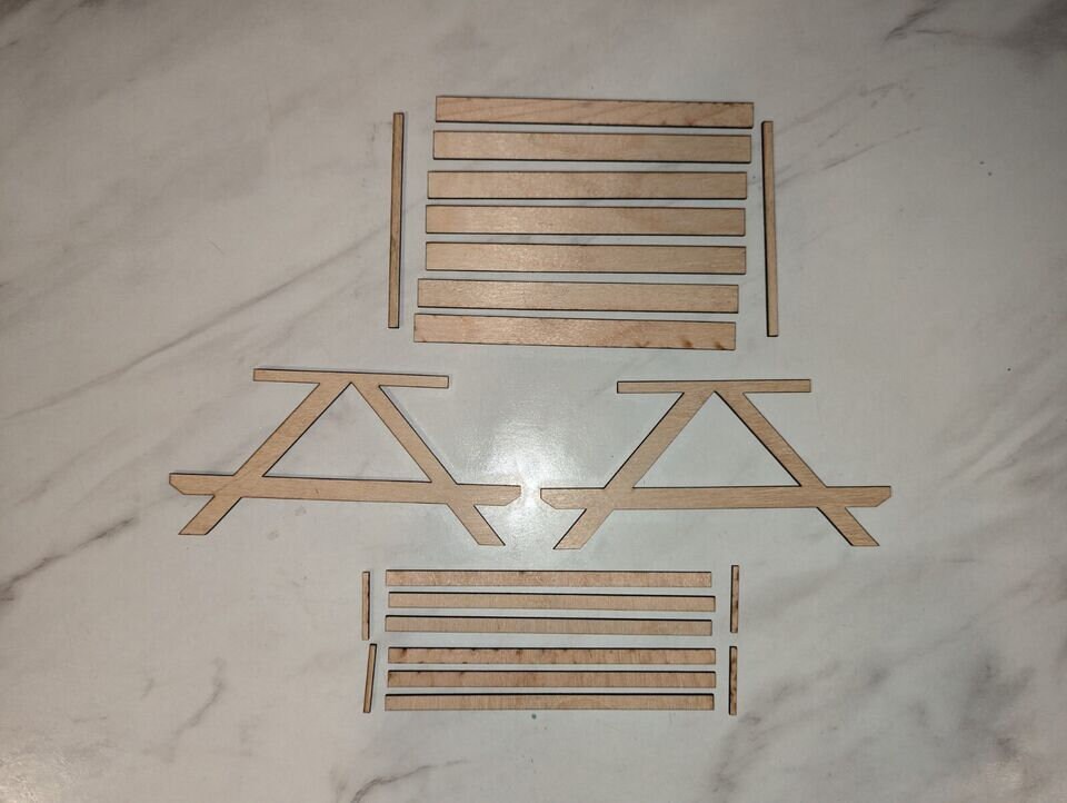 1:12 Scale Doll's House Picnic Table and Benches Kit - Etsy