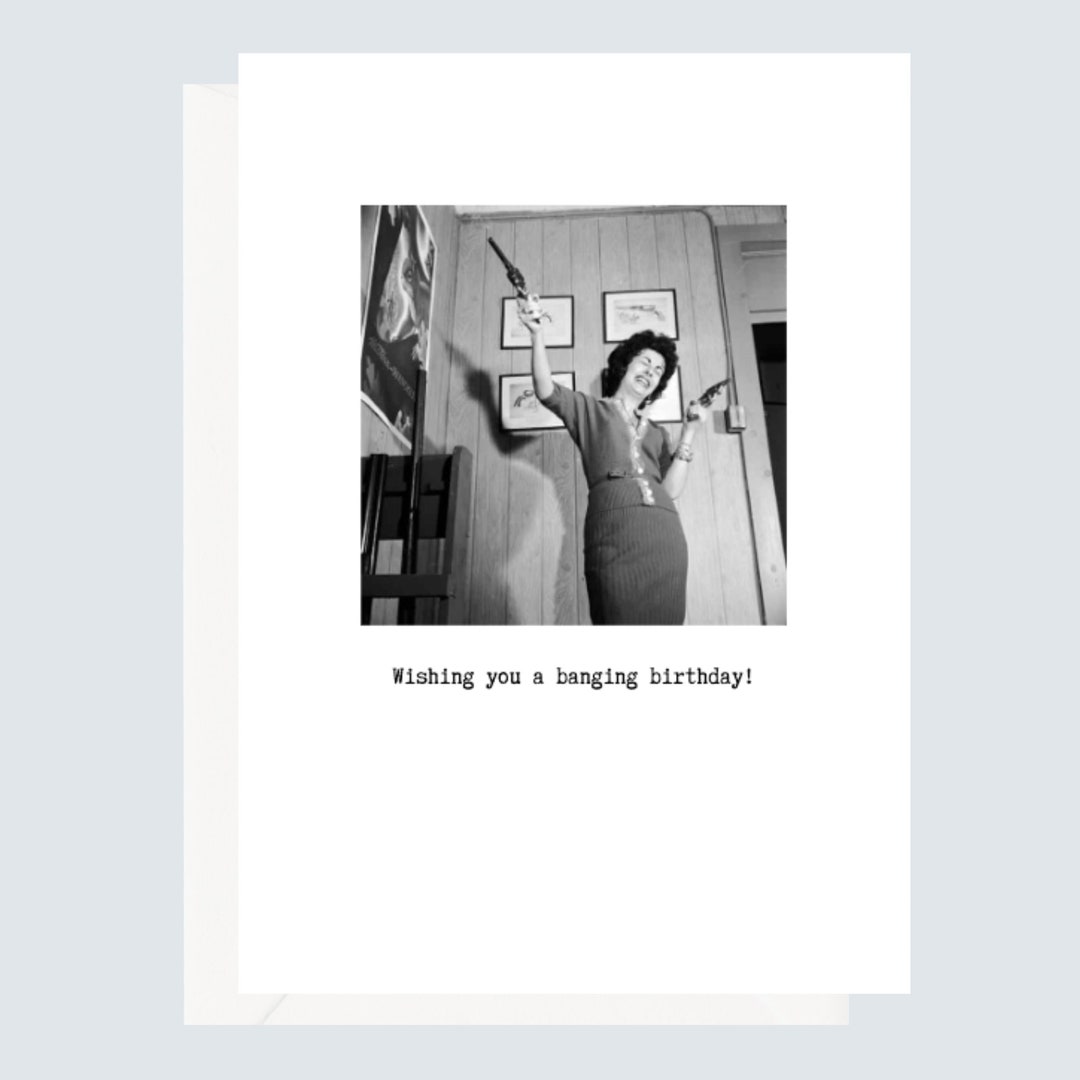 Banging Birthday Card Vintage Photo 5 X 7 Card Blank - Etsy
