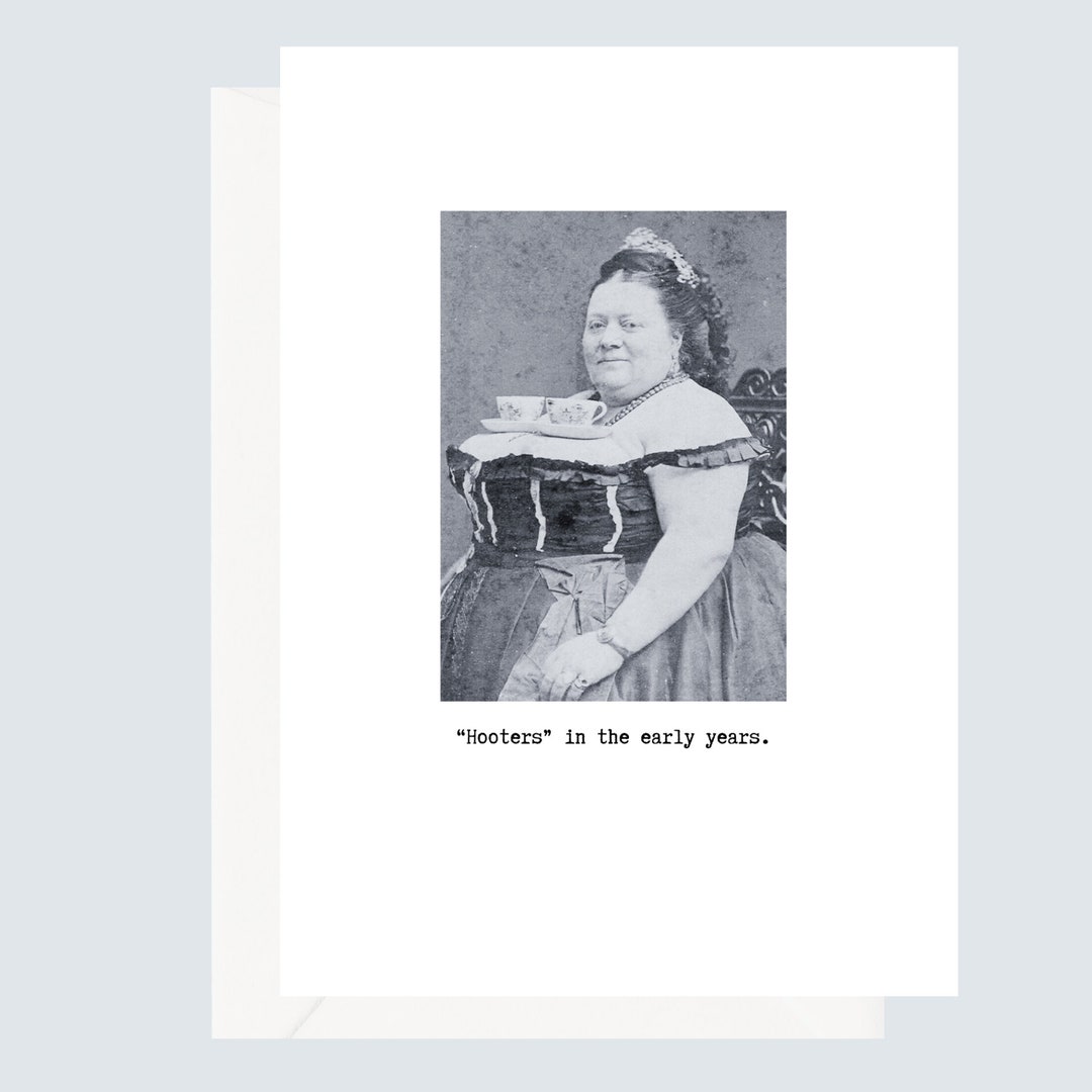 Hooters Naughty Humor Vintage Photo Greeting Card Handmade 5 X 7 Card ...