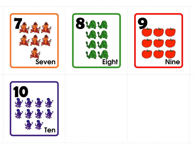 English Flash Cards: Abcs Shapes Numbers & Colors - Etsy