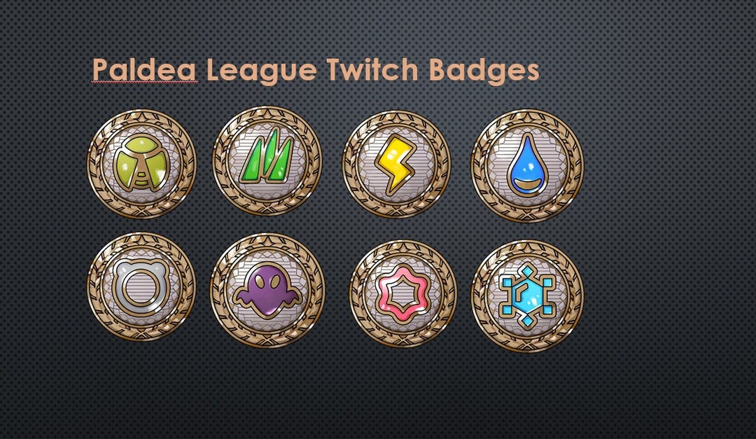 Pokemon Paldea League Twitch Badges - for Subs - Etsy