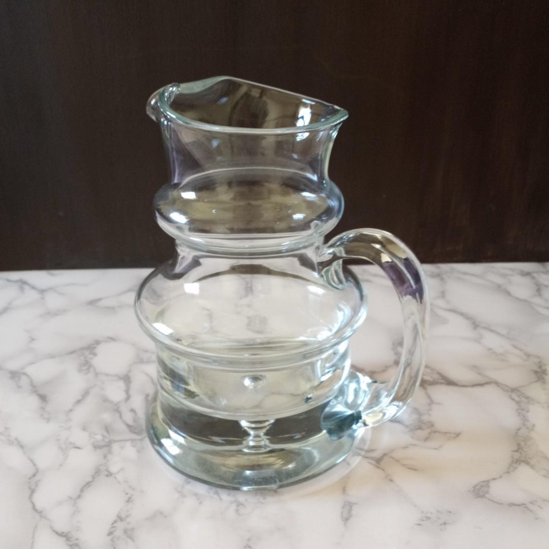 Vintage Bubble Glass Pitcher: Handcrafted MCM Barware - Etsy