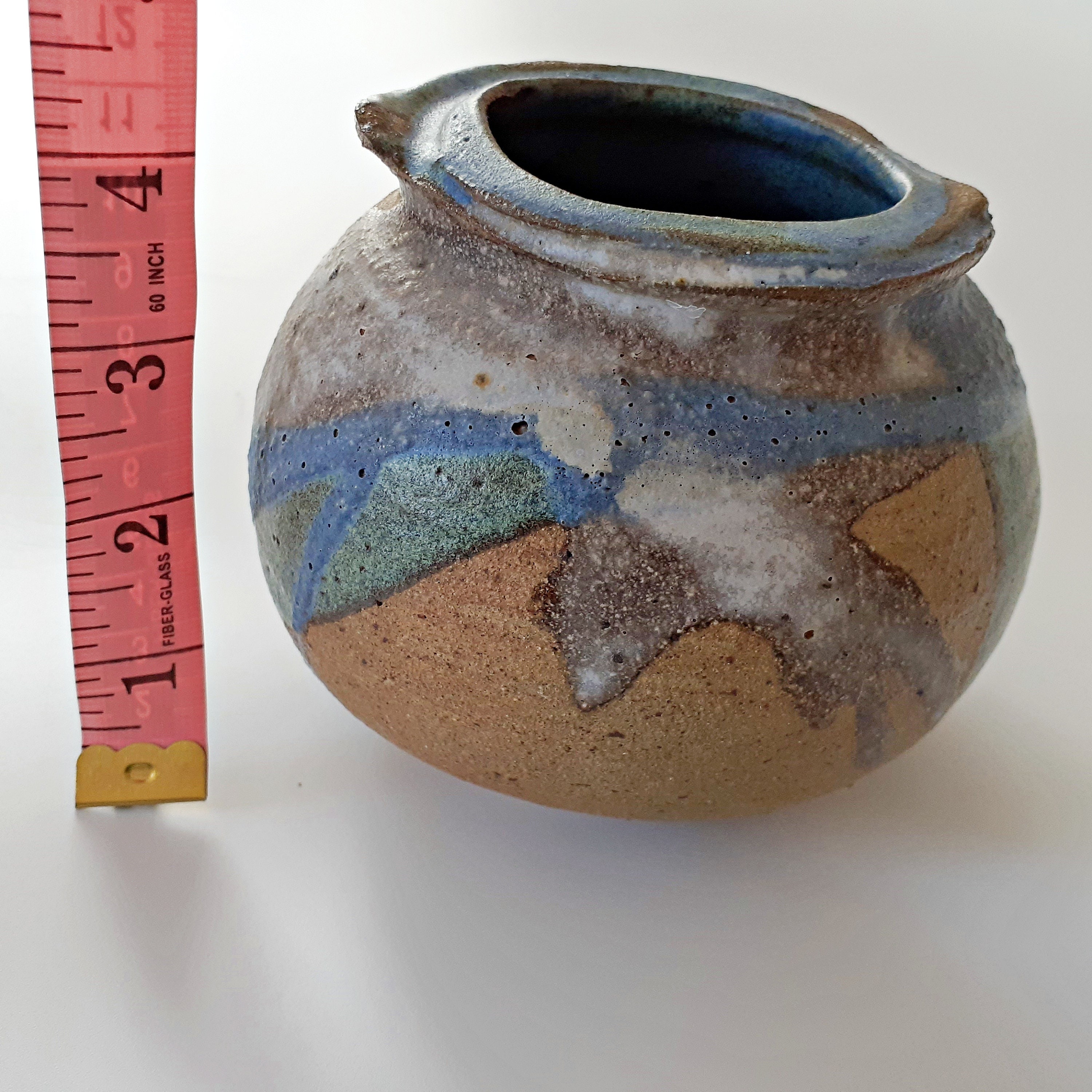 Vintage Nora Pottery Vase, Beautiful, Unique Design and Colors. Signed ...