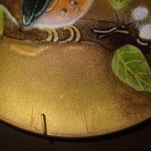 Norman Brumm Enamel Bird Plates, Vintage 6" With Wall Mounting Brackets ...