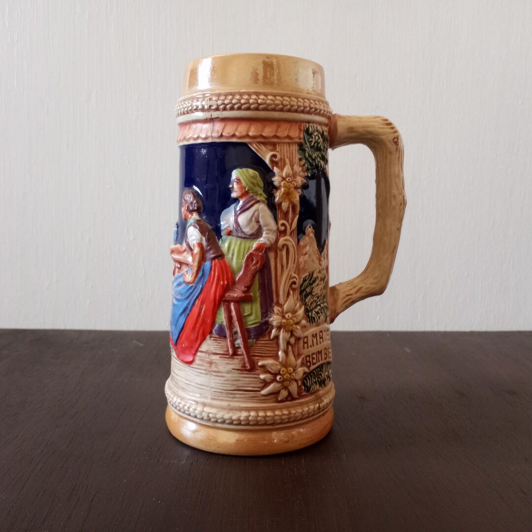 Vintage Beer Stein by Gerz, Vintage German Beer Stein/mug. MCM. - Etsy