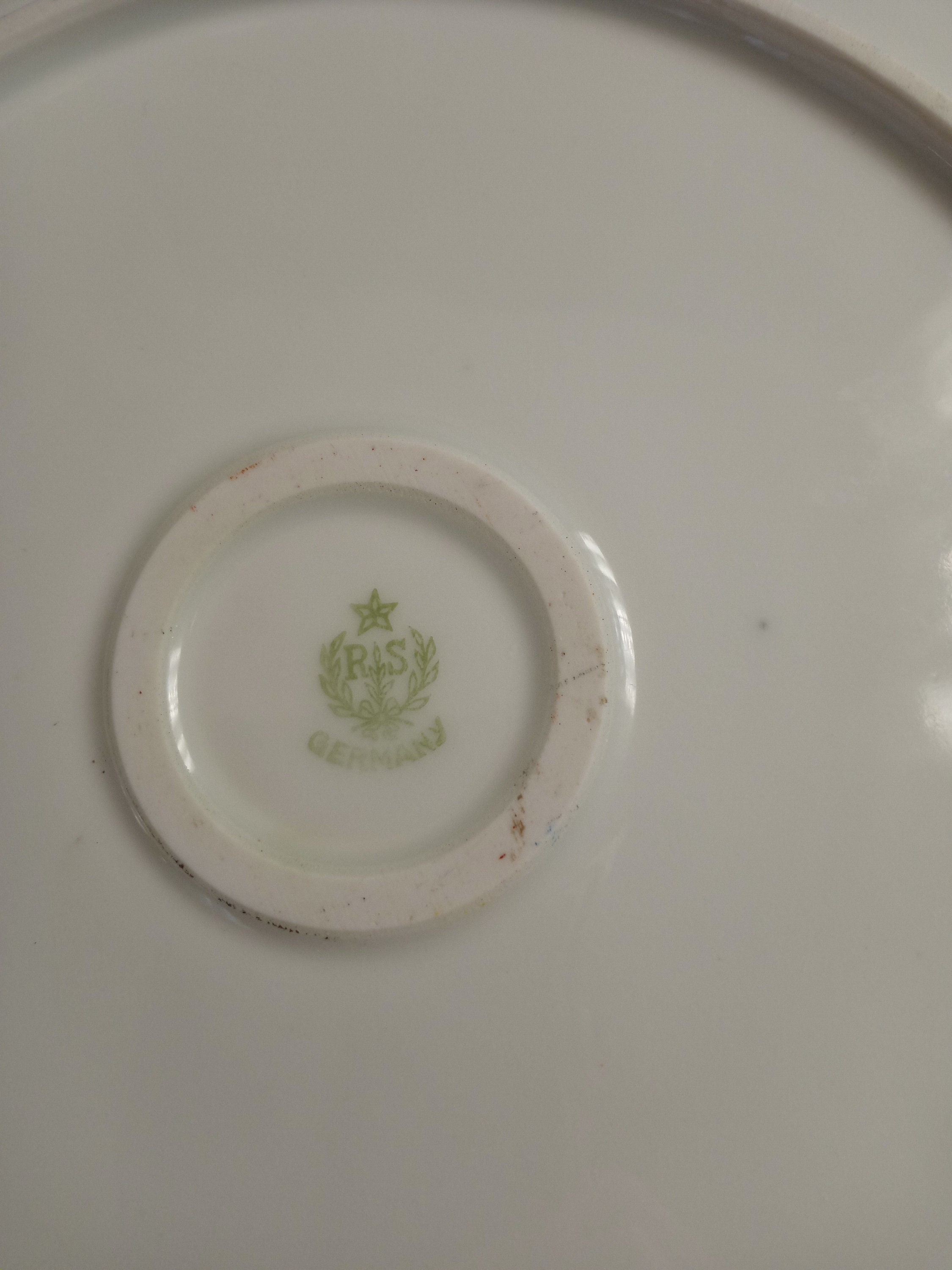 Vintage RS Germany Prussia Hand Painted Floral Roses Deco Plate. MCM ...