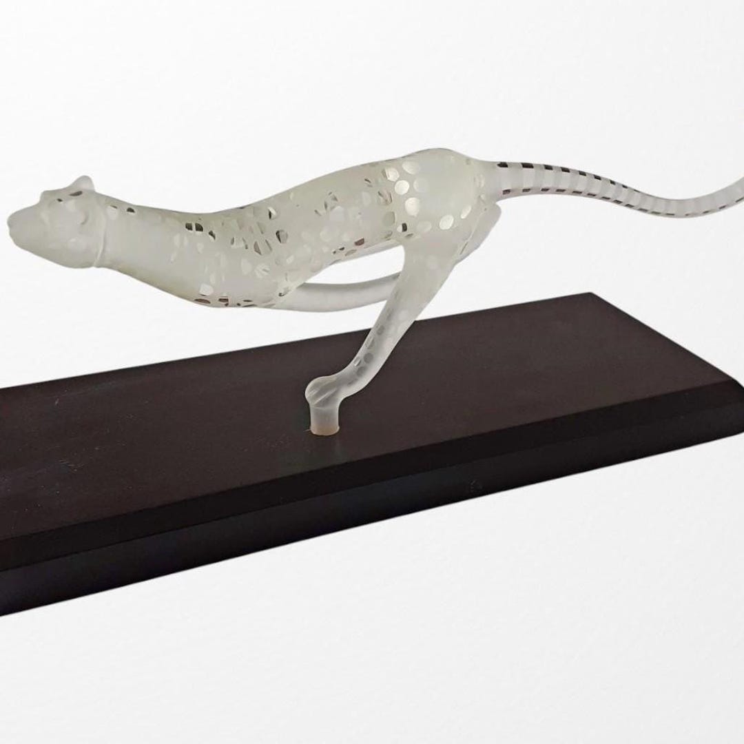 Milon Townsend Art Glass Cheetah Sculpture: Signed MCM. - Etsy
