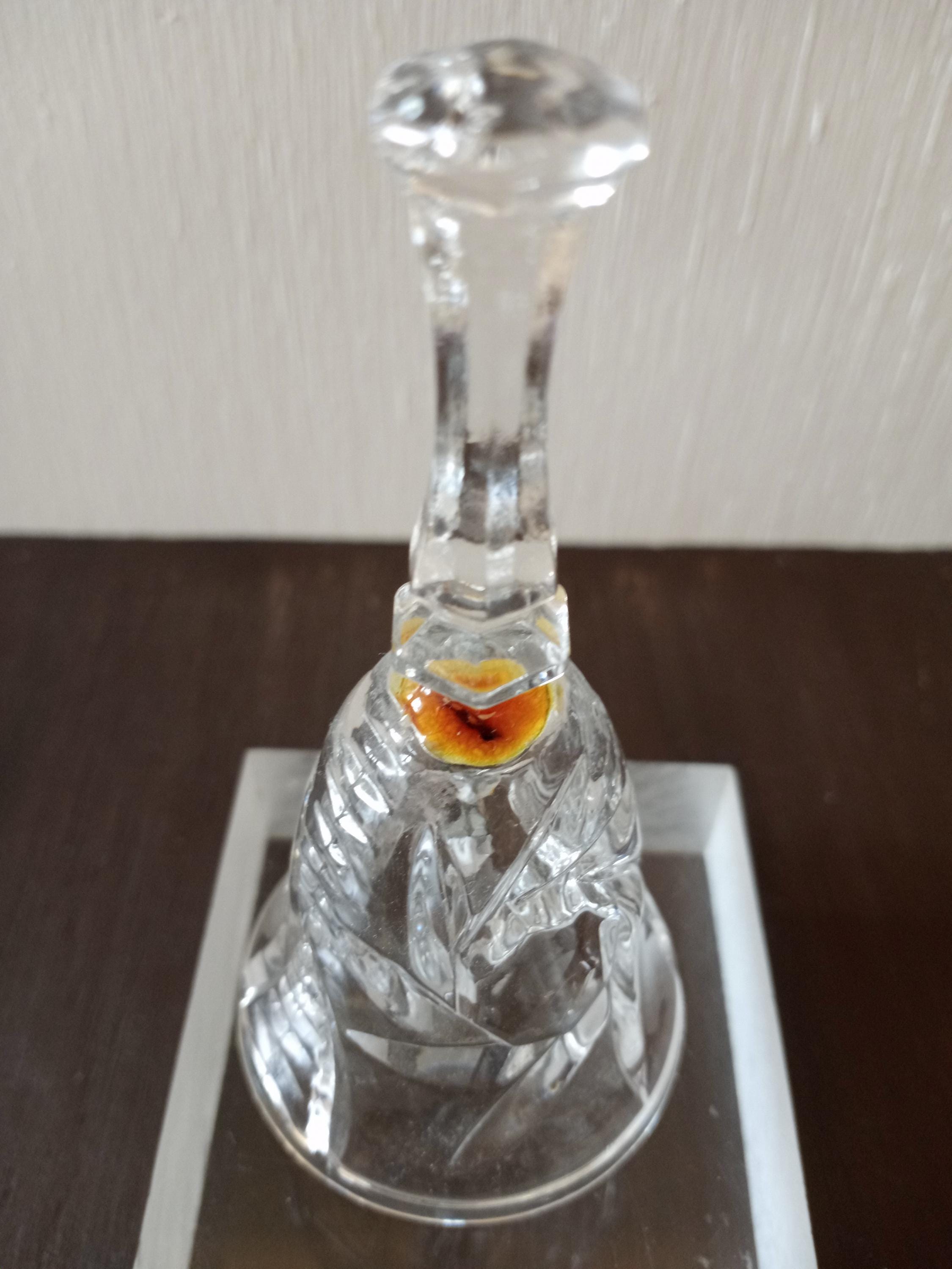 Crystal Glass Bell, Vintage Mid Century Modern 4 1/2 Inches Tall ...