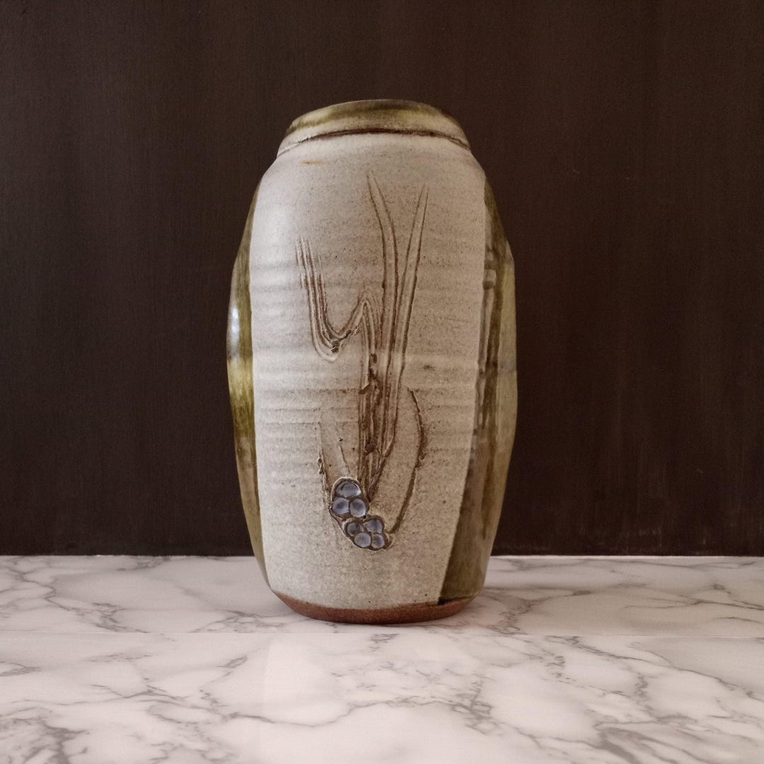 Nora Mid Century Pottery Vase, Vintage Beautiful, Unique Design Nora ...