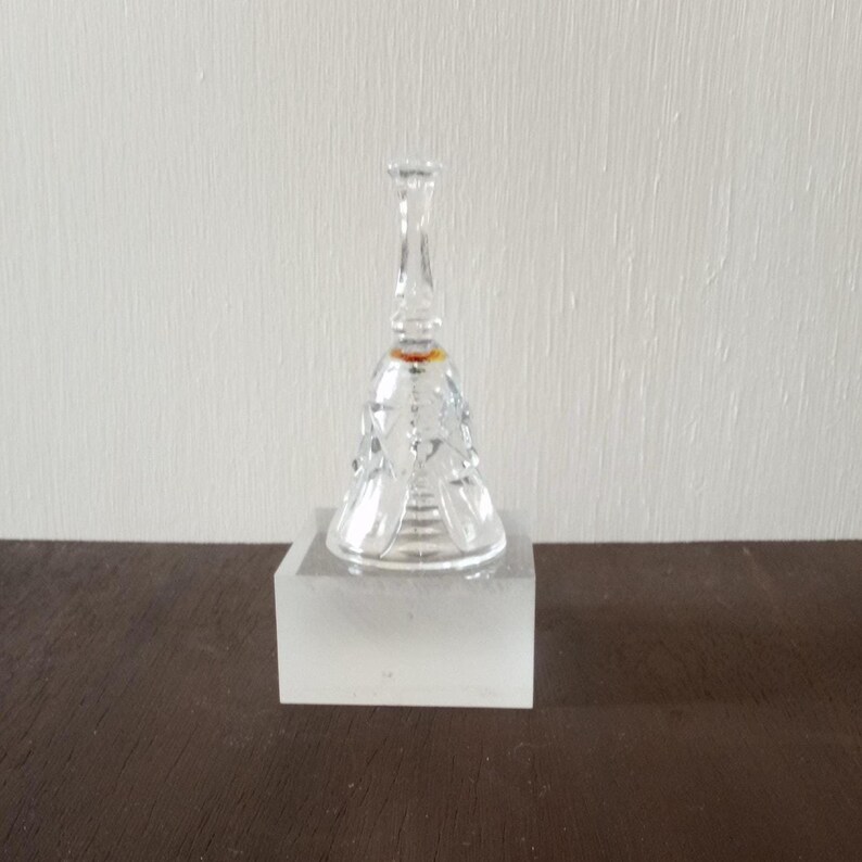 Crystal Glass Bell, Vintage Mid Century Modern 4 1/2 Inches Tall ...