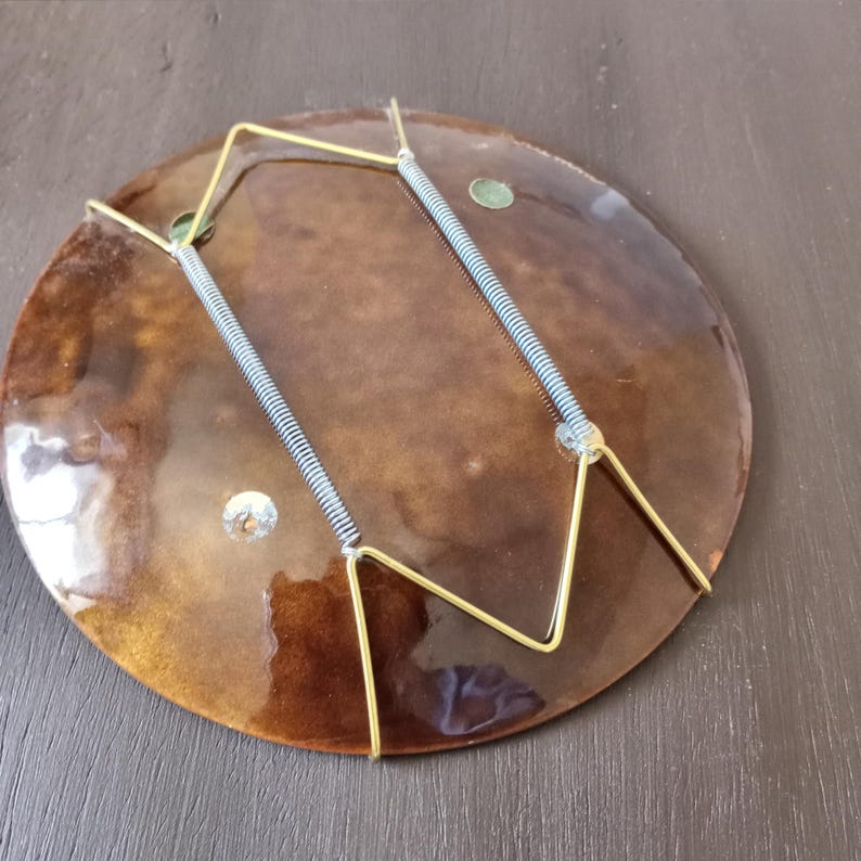 Norman Brumm Enamel Bird Plates, Vintage 6" With Wall Mounting Brackets ...