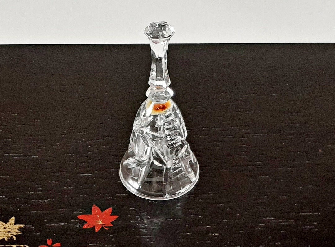 Vintage Mid Century Modern Crystal Bell 4 1/2 Inches Tall Pinwheel ...