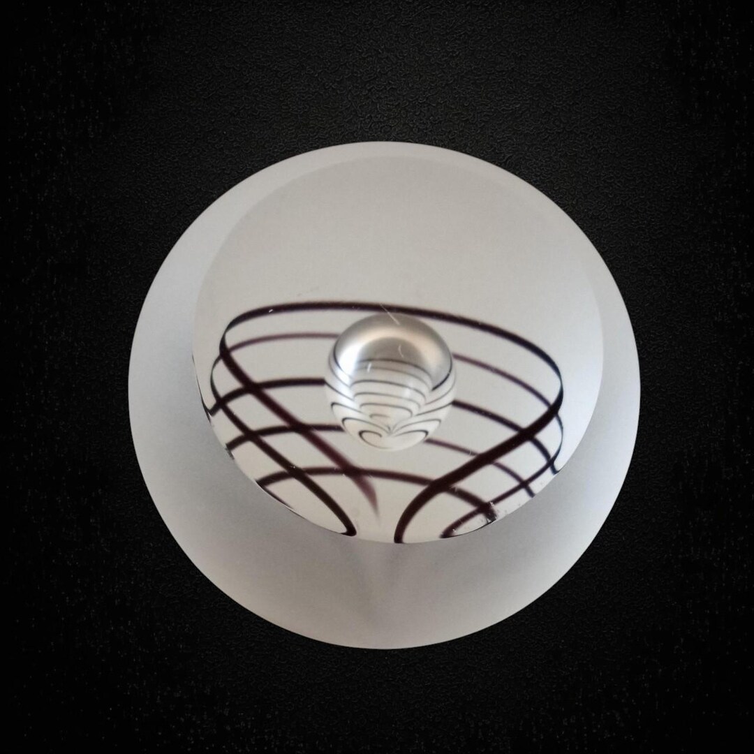 Art Glass Paperweight, Mid-century Modern Frosted Orb Sculpture. - Etsy