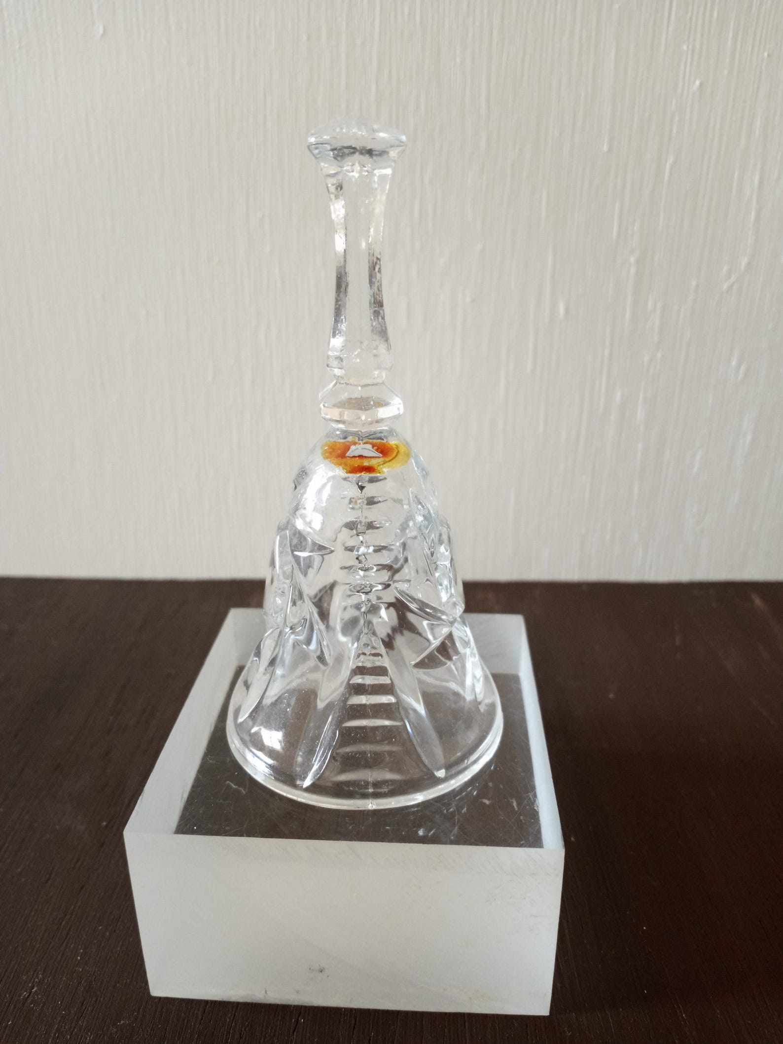 Crystal Glass Bell, Vintage Mid Century Modern 4 1/2 Inches Tall ...