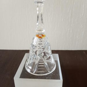 Crystal Glass Bell, Vintage Mid Century Modern 4 1/2 Inches Tall ...