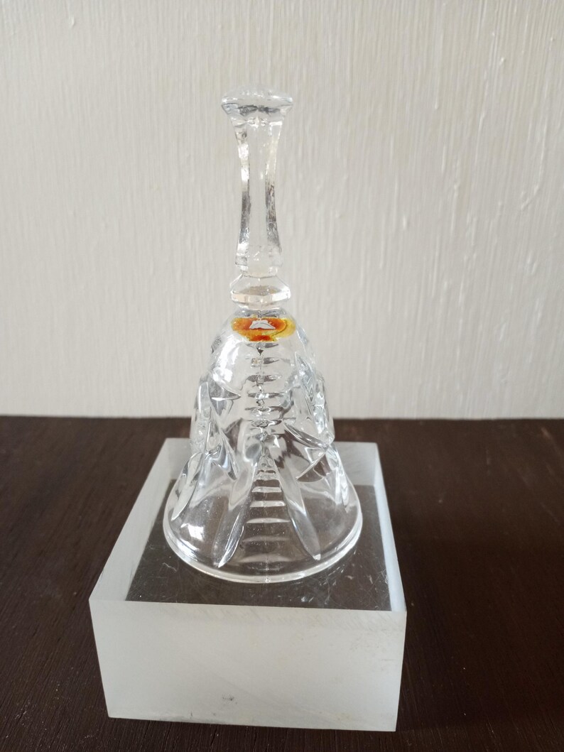 Crystal Glass Bell, Vintage Mid Century Modern 4 1/2 Inches Tall ...