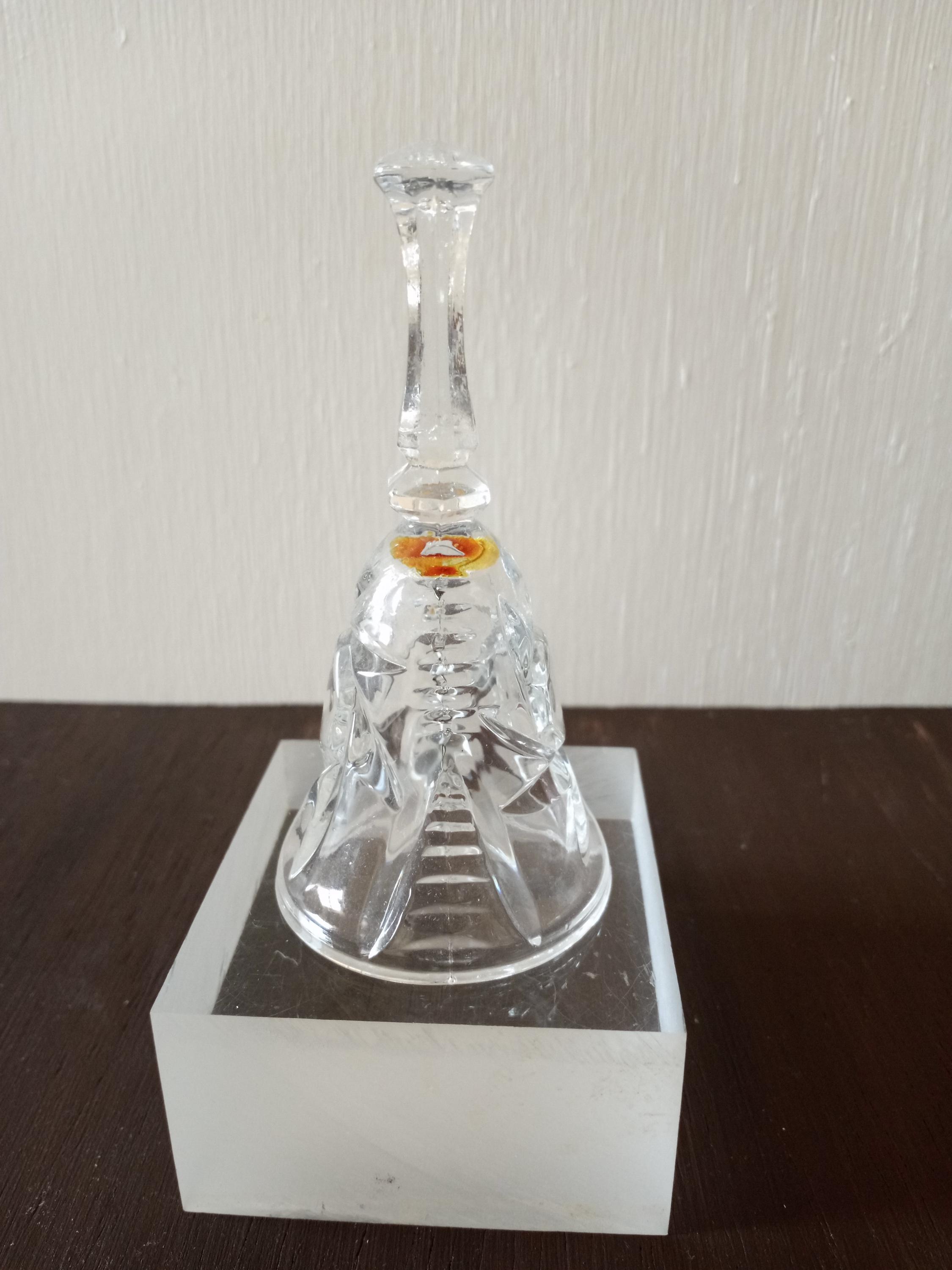 Crystal Glass Bell, Vintage Mid Century Modern 4 1/2 Inches Tall ...