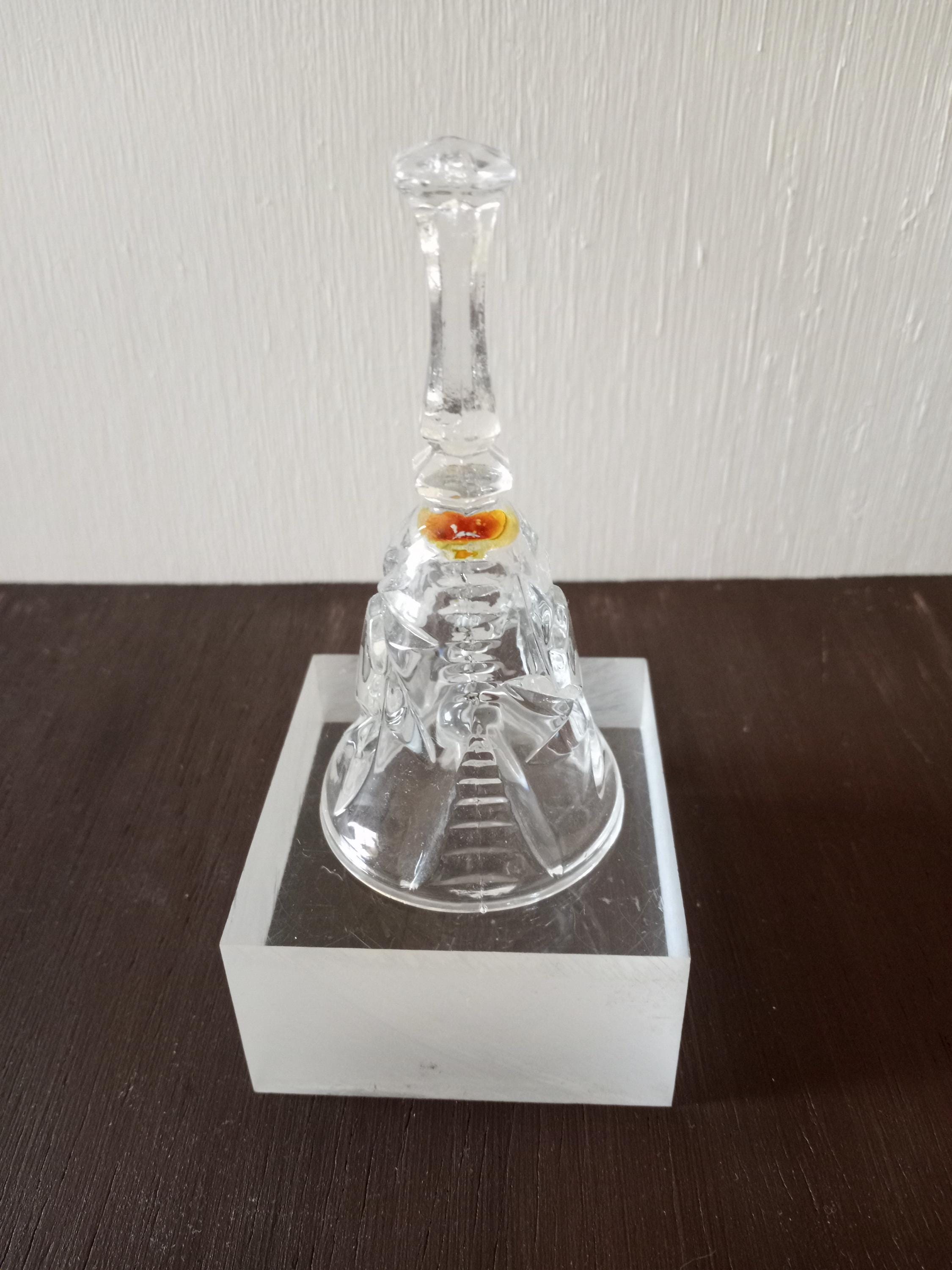 Crystal Glass Bell, Vintage Mid Century Modern 4 1/2 Inches Tall ...