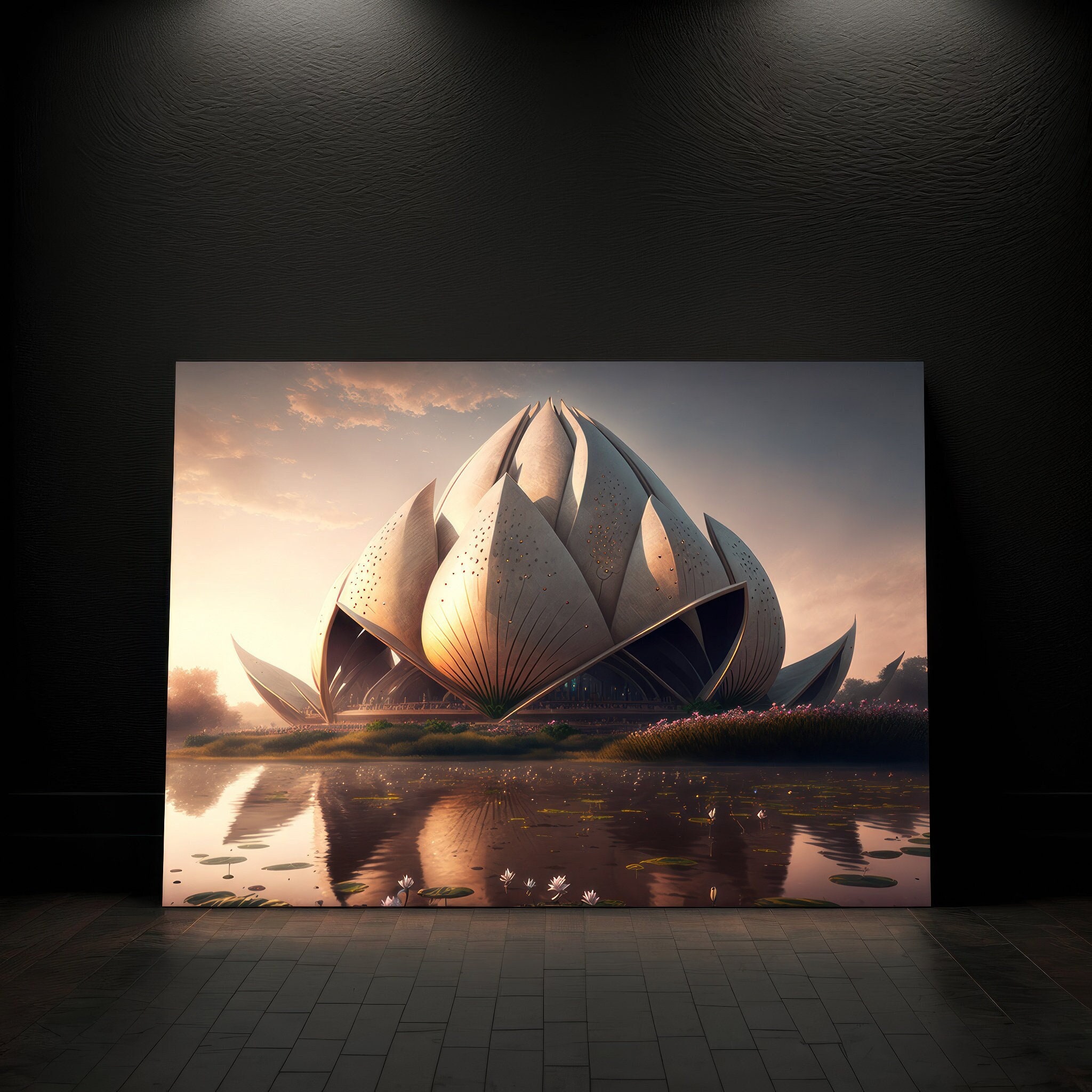 Lotus Temple Painting