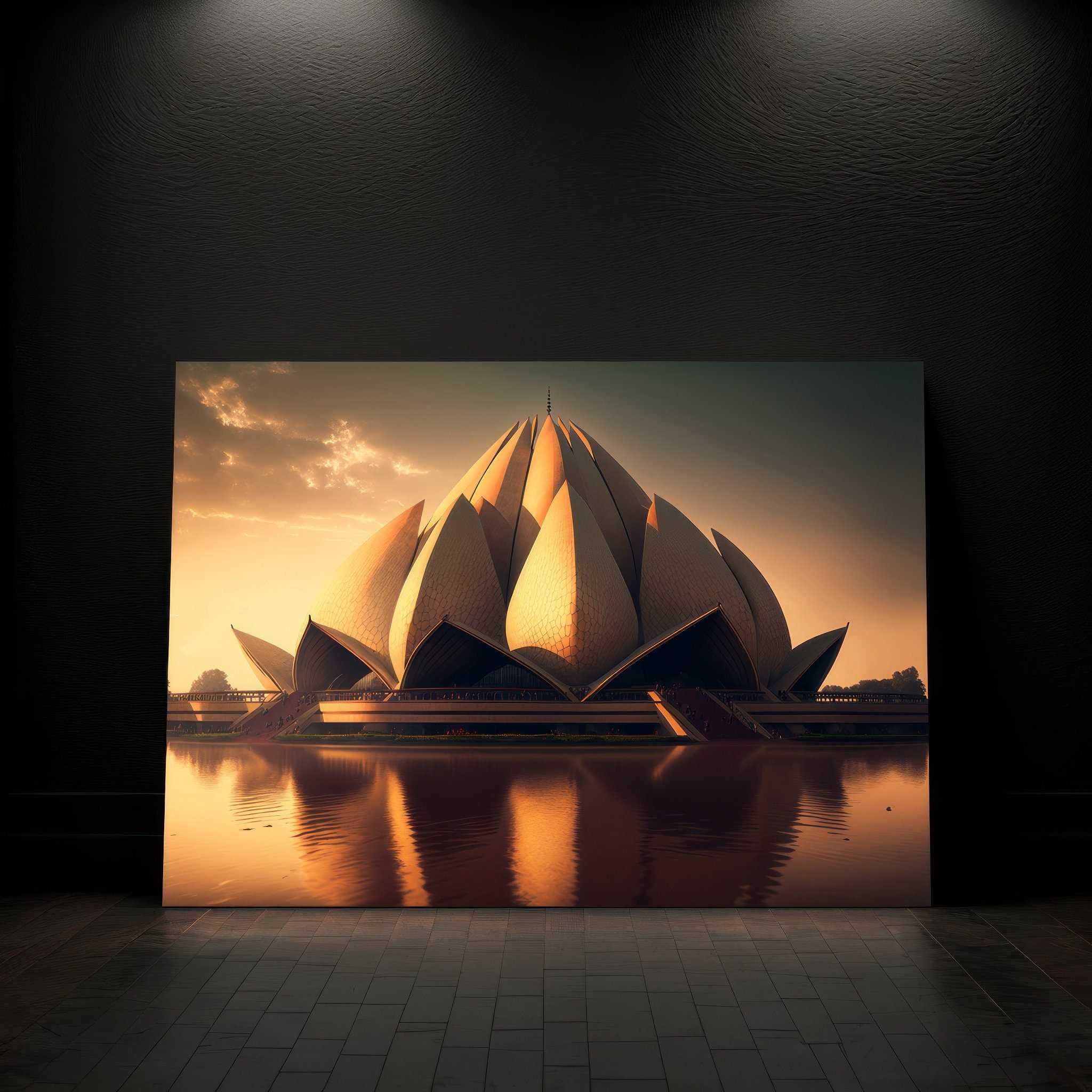 Lotus Temple Painting