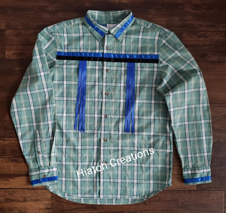 Men Ribbon Shirt Native American, Made to Order - Etsy