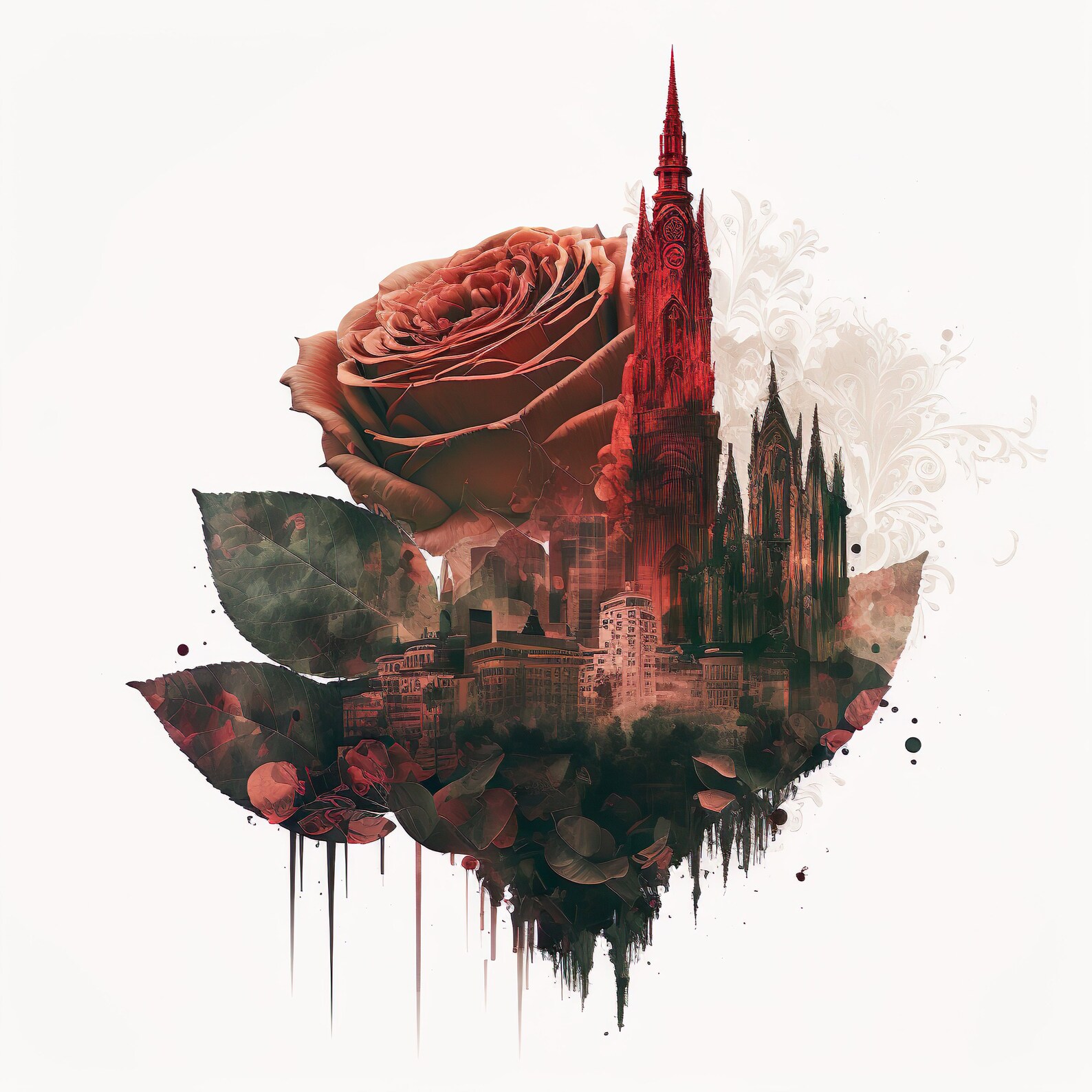 Rose Citys Digital Art File Download Print - Etsy