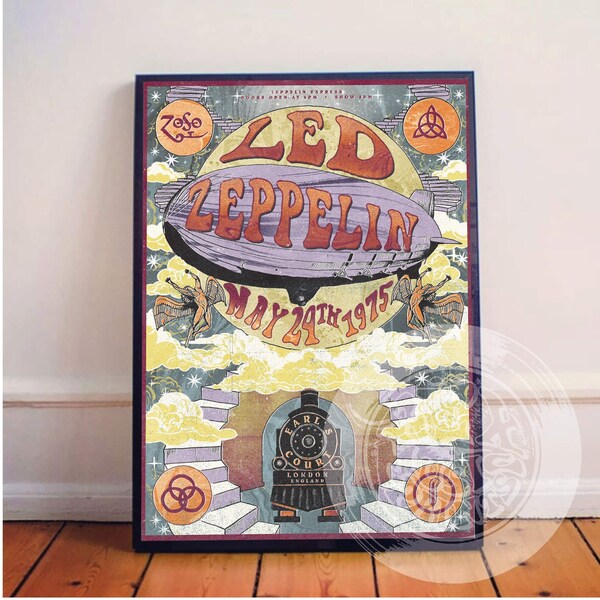 Led Zeppelin Concert Poster - Etsy