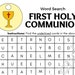 Printable Catholic First Communion Word Search | 1st Communion ...