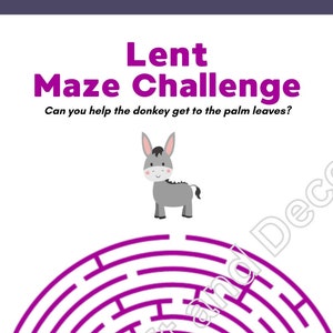 Catholic Lent Activity PDF | Lent Maze | Lent for Kids | Lent Printable ...
