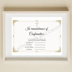 Catholic Confirmation Certificate Printable Catholic Confirmation Gift ...