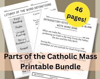 Parts of the Catholic Mass Printable Book | Parts of the Catholic Mass ...