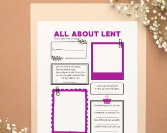 Lent Catholic Ash Wednesday Latin Printable Worksheet Activity - Etsy
