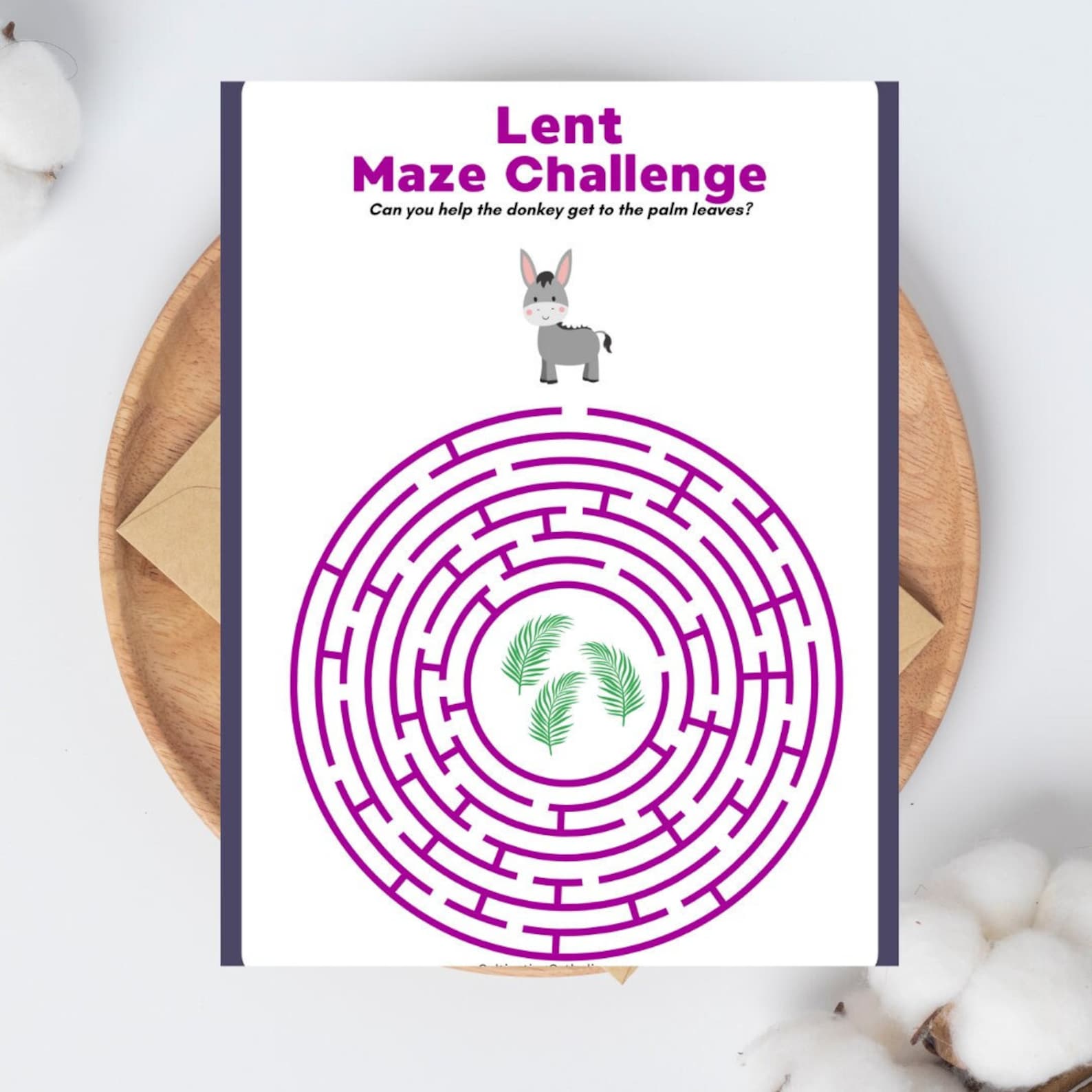 Catholic Lent Activity PDF | Lent Maze | Lent for Kids | Lent Printable ...