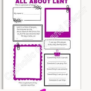 Lent Printable Activity Bundle | Christian & Catholic Lenten Activities ...