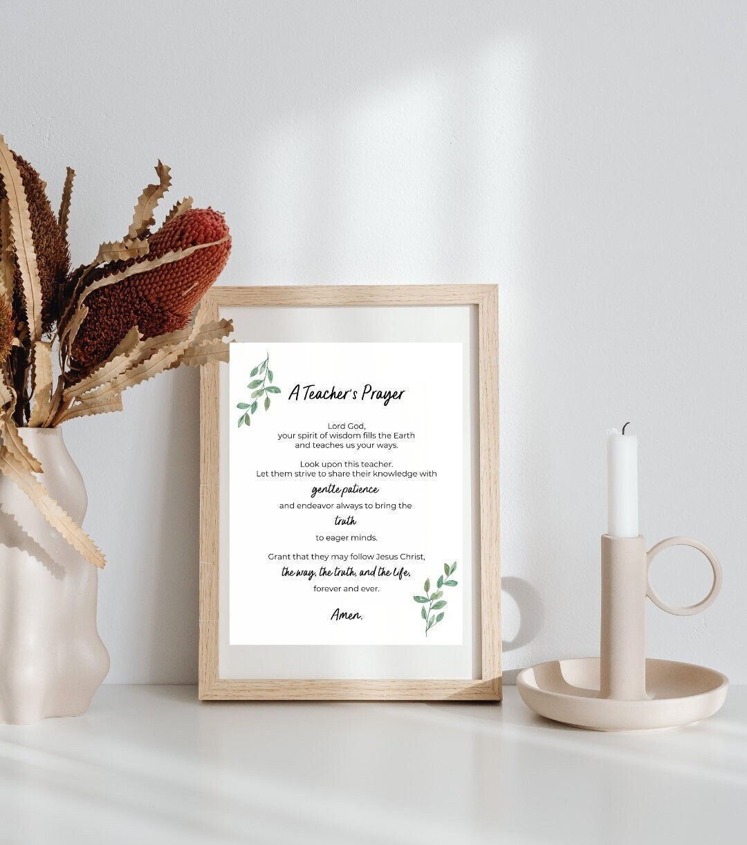 Catholic Teacher Gift | A Teacher's Prayer PDF Print | Catholic ...