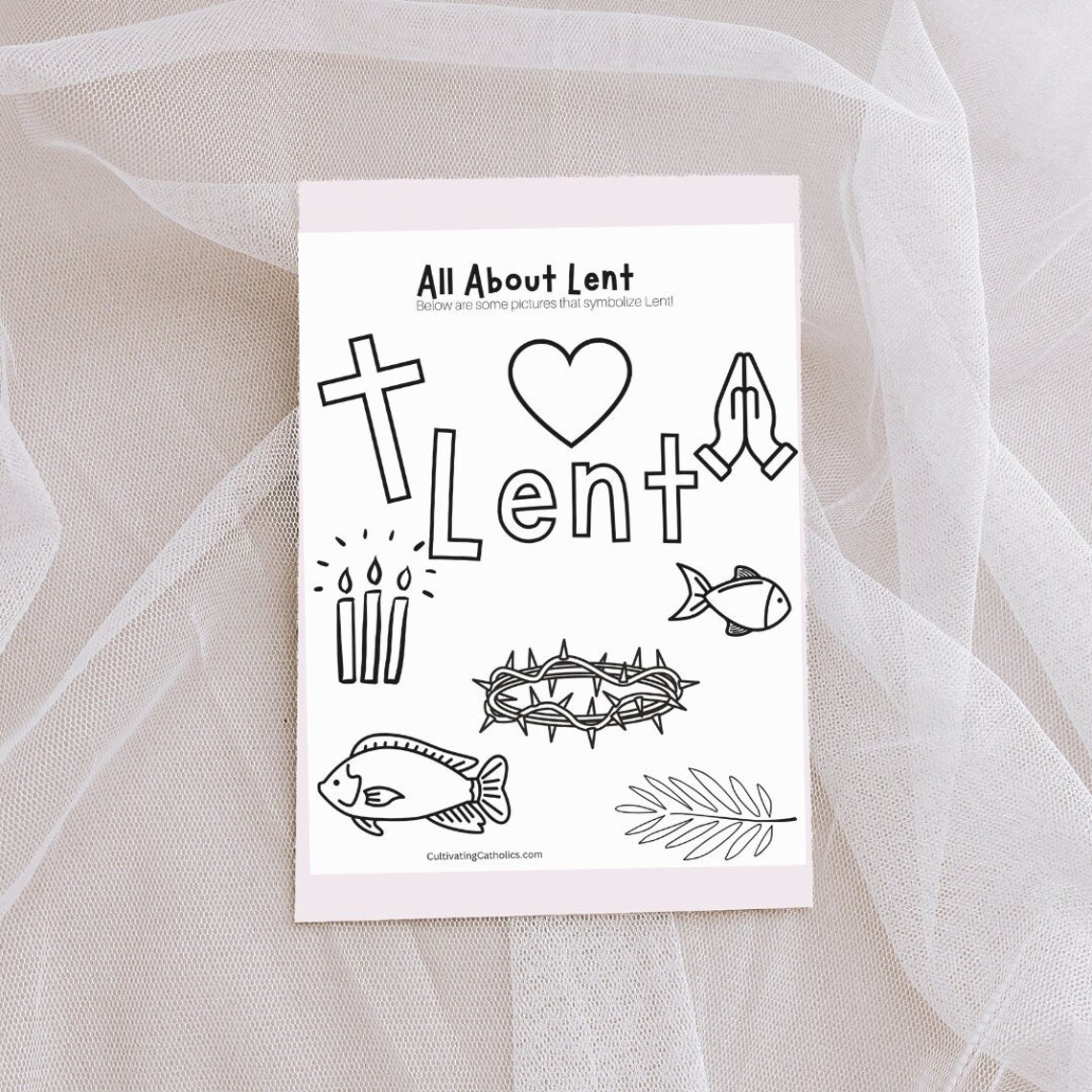 Catholic Lent PDF | Lent Coloring Page | Lent for Kids | Lent Printable ...