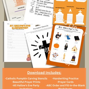 All Hallow's Eve Party Pack and Printables All Saints' Day Catholic ...