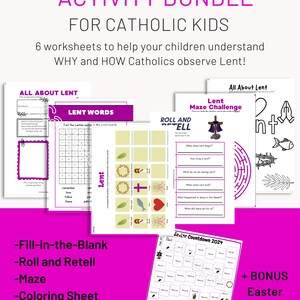 Lent Printable Activity Bundle Christian & Catholic Lenten Activities ...