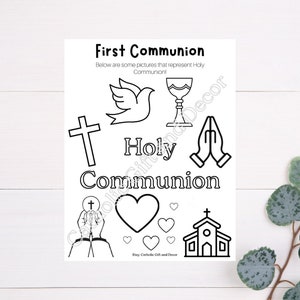 Printable Catholic First Communion Coloring Page | 1st Communion ...
