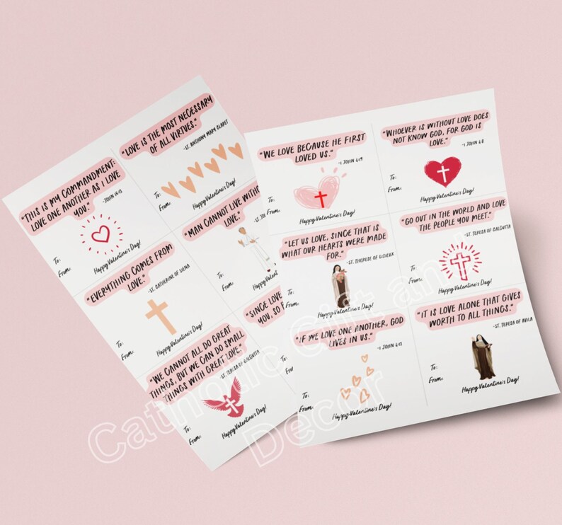 Printable Catholic Valentine Cards | St. Valentine | Religious ...