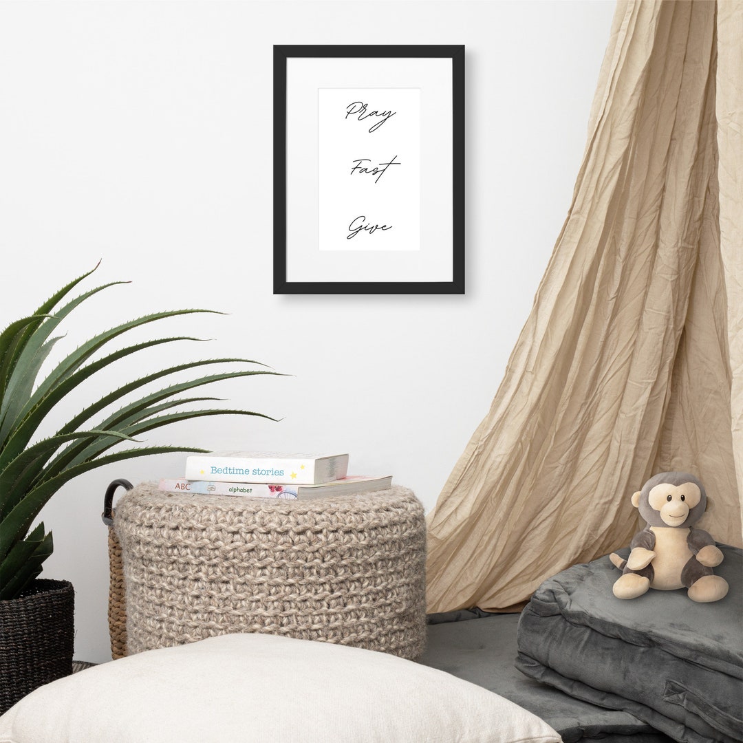 Catholic Lent Wall Art Pray Fast Give Catholic Decor Catholic Farmhouse ...