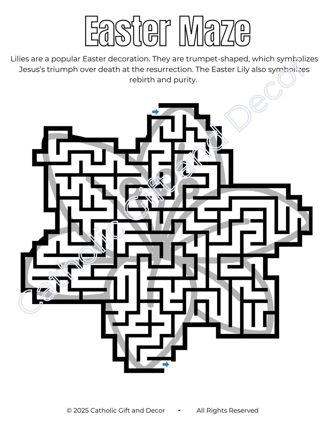 Catholic Maze | Easter Activity Page | Easter for Kids | Easter ...