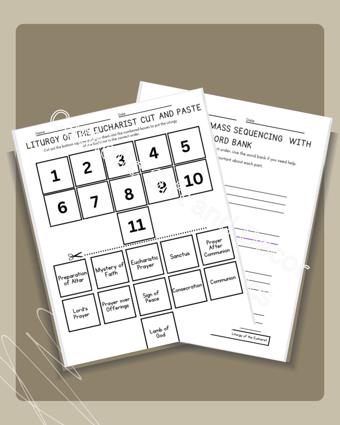 Parts of the Catholic Mass Printable Bundle|parts of the Catholic Mass ...
