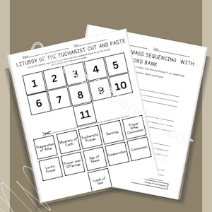 Parts of the Catholic Mass Printable Bundle|parts of the Catholic Mass ...