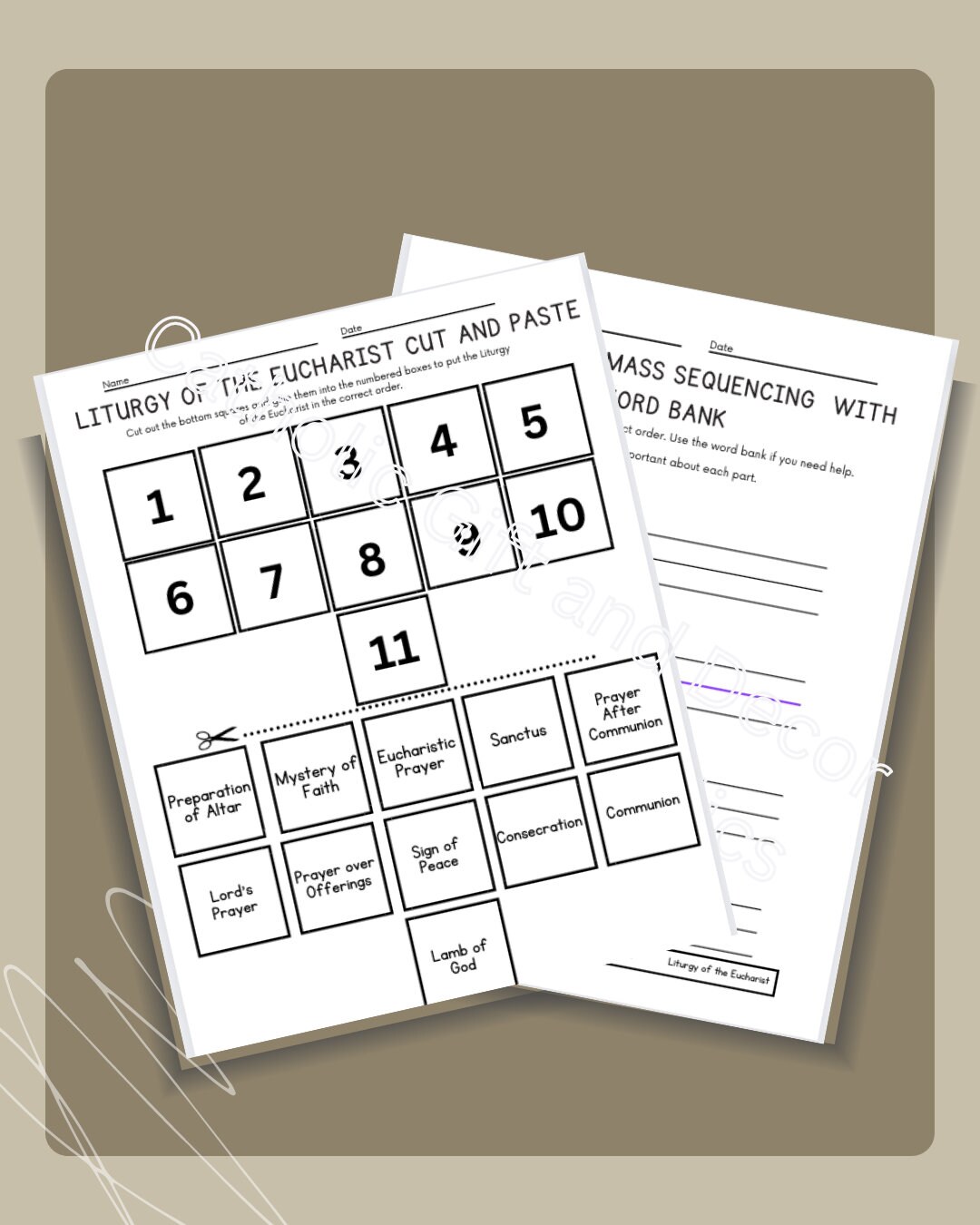 Parts of the Catholic Mass Printable Bundle|parts of the Catholic Mass ...