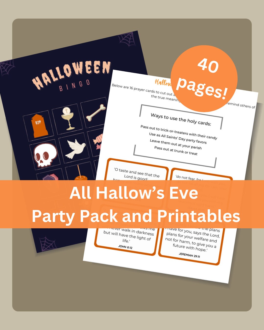 All Hallow's Eve Party Pack and Printables All Saints' Day Catholic ...