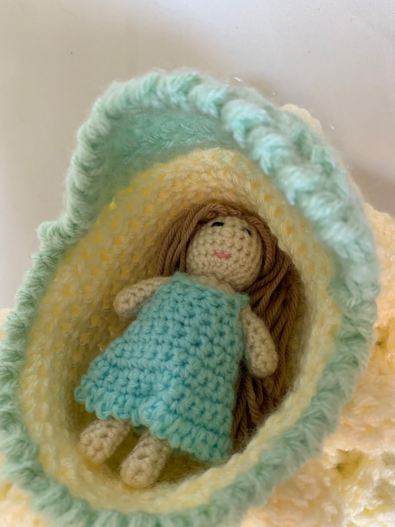 Crocheted Cradle/purse With Dolly - Etsy