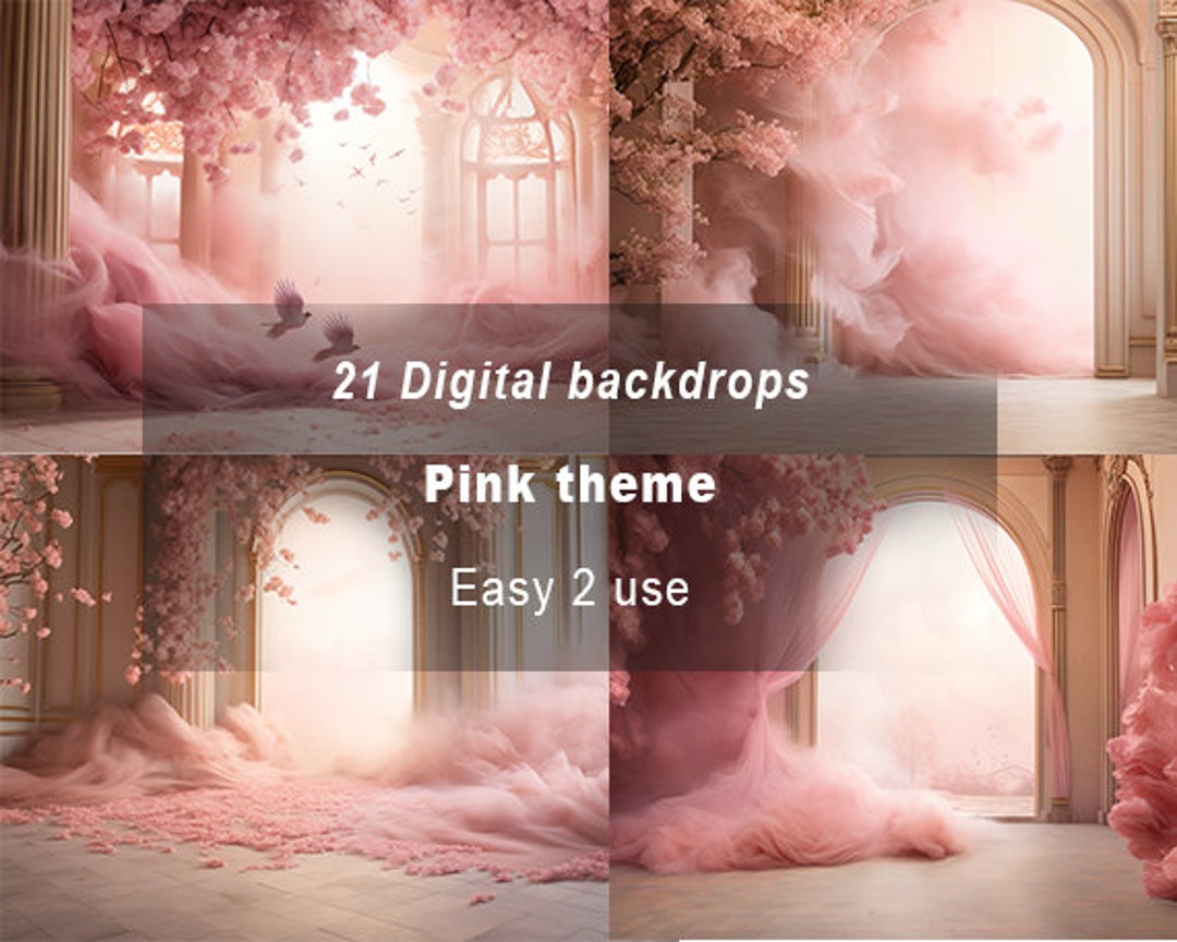 Pink Goddess Digital Backdrops, Pink Princess Backdrops, Maternity ...