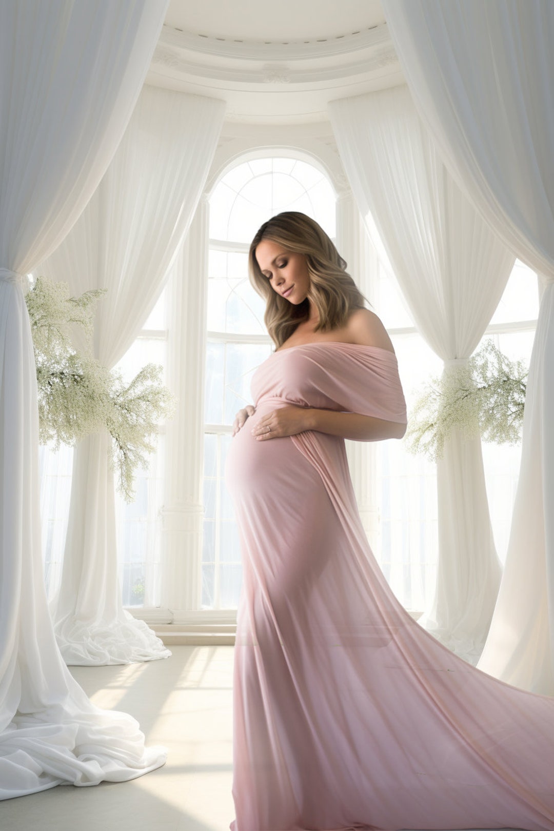 6 Backdrops Bundle, White Room Bundle Backdrops Digital, Pregnant Backdrop, Photoshop Backdrops ...