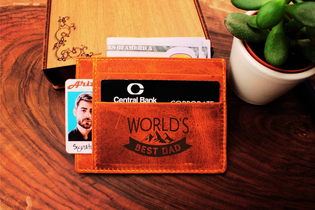 Personalized Card Holder Leather Credit Card Case & Wallet - Etsy